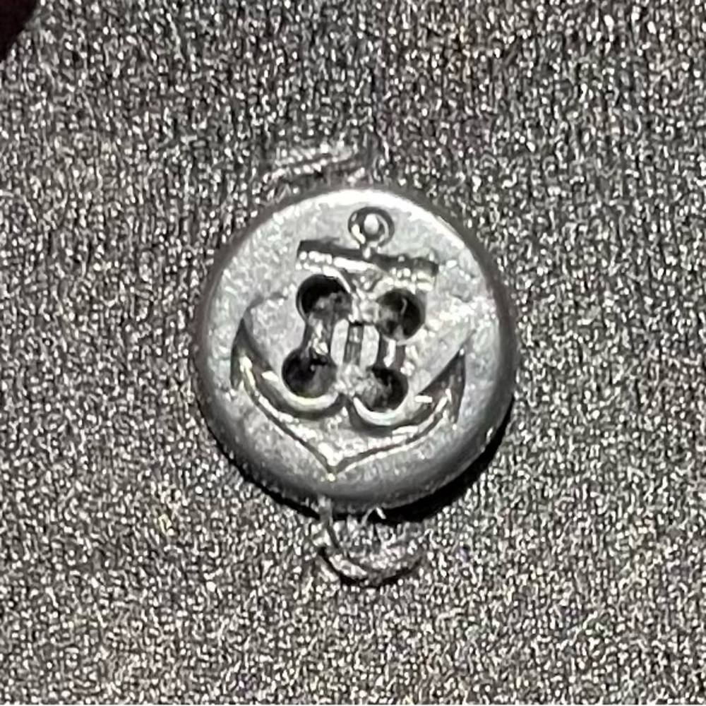 Vintage 70s United States Navy Anchor Button Nautical… - Gem